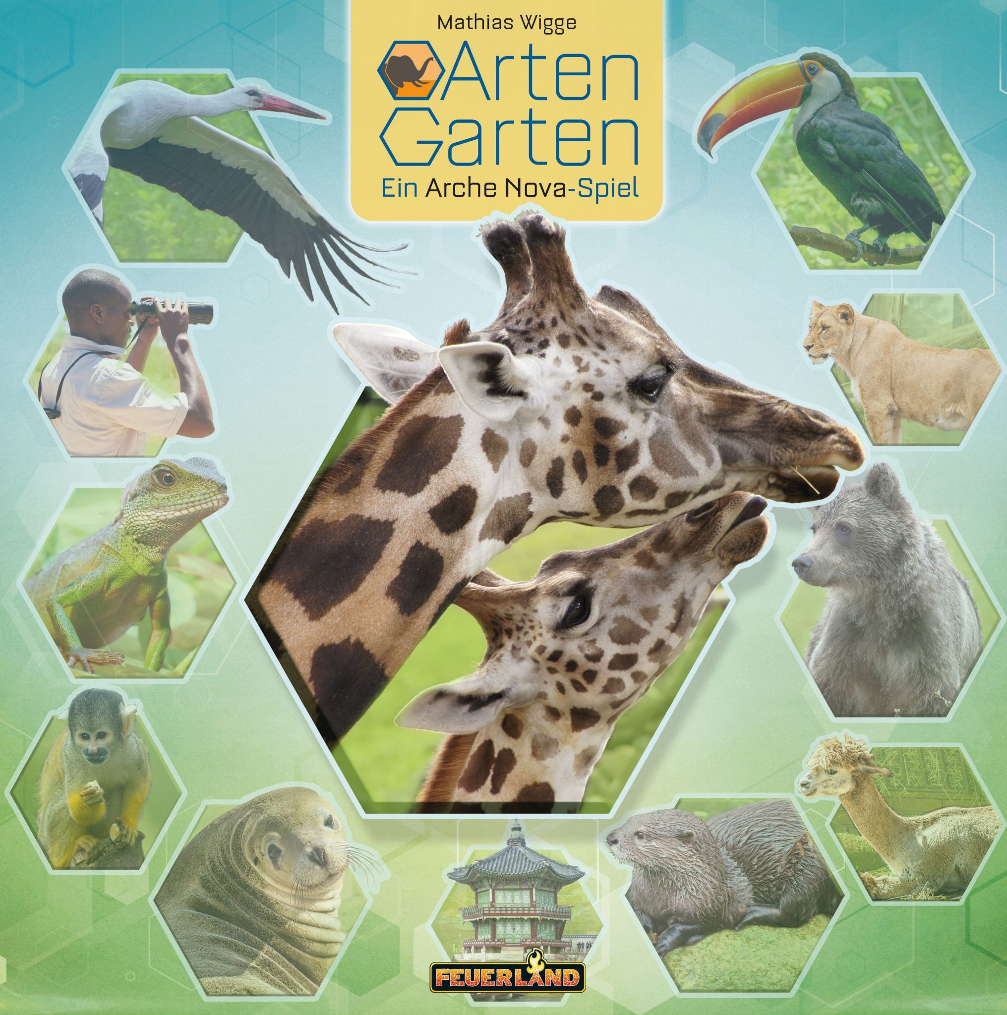 Sanctuary (VF) basé sur Ark Nova, simplifié et modifié, avec 135 tuiles zoo (batiments, animaux ...